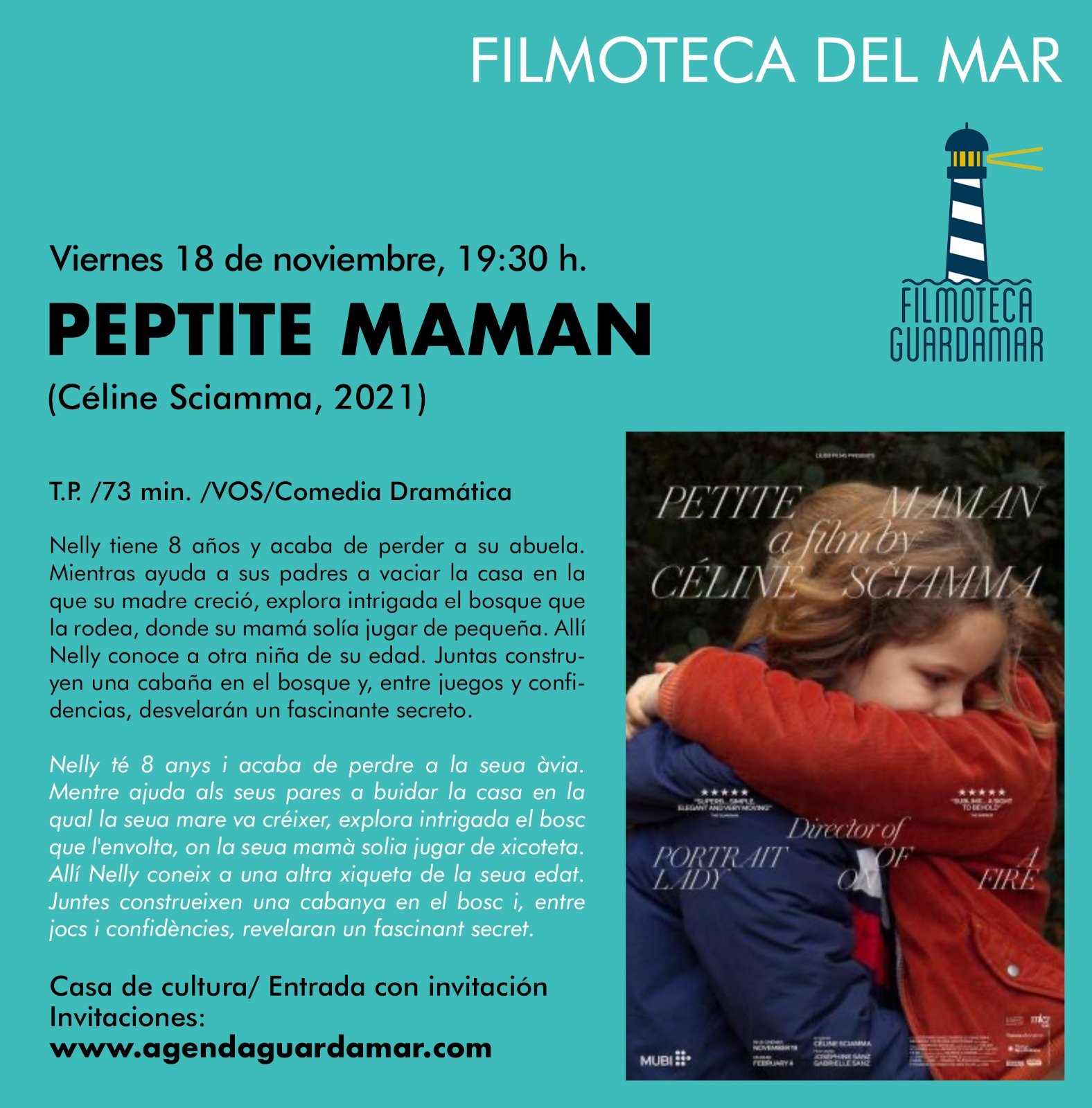 Guardamar del Segura: Cine con la película francesa Peptite Maman en el ...